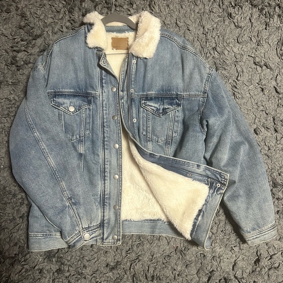 American Eagle Outfitters | Jackets & Coats | Jean Furry Jacket | Poshmark